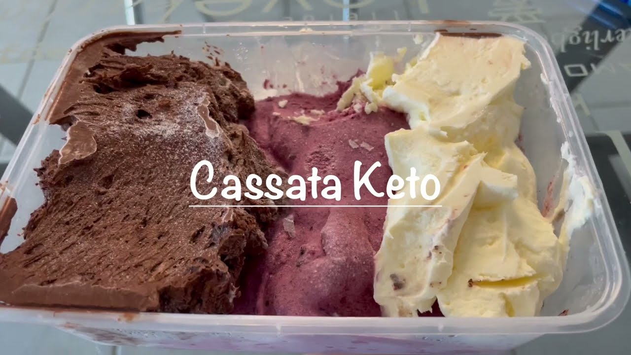 HELADO CASSATA KETO TRISABOR / HELADO DE CHOCOLATE FRAMBUESA Y VAINILLA ...