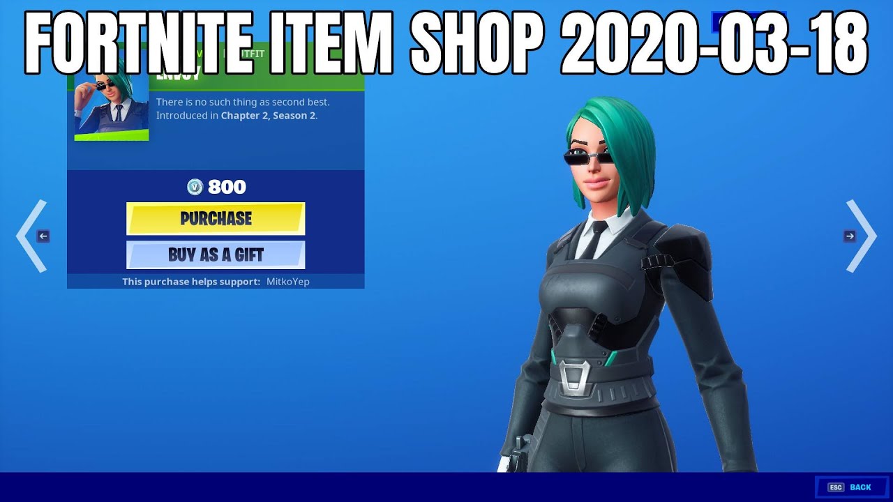 *NEW* Envoy skin - Fortnite Item Shop (2020-03-18) - YouTube