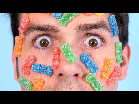 GUMMY CANDY GLUED EVERYWHERE