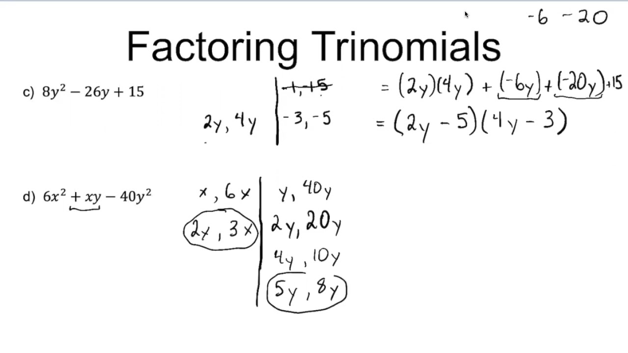 MAT 141 Factoring Presentation 06 - YouTube