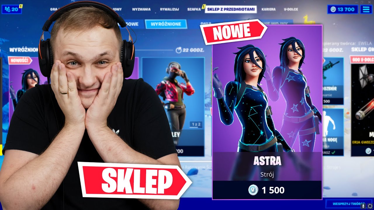 Nowy SKIN *ASTRA* w Sklep Fortnite - YouTube