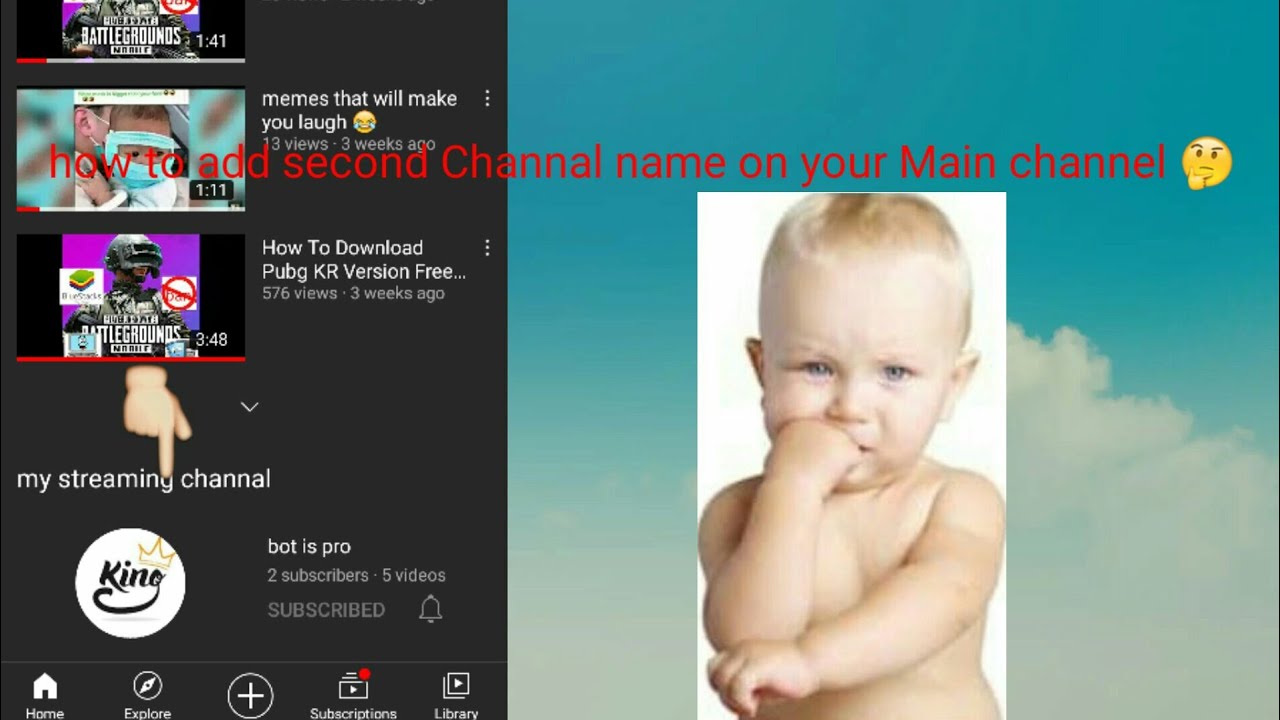 How To Add Second Channel Name On Your First Channel 🤔 - YouTube