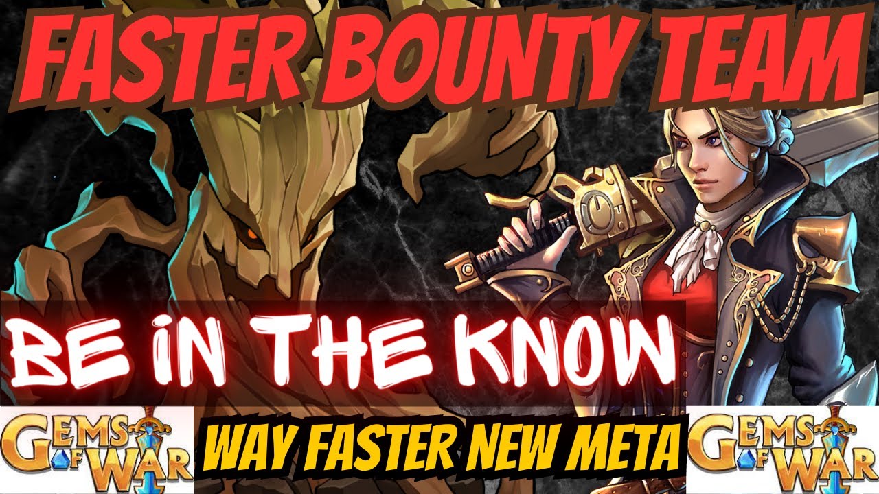 NEW FASTEST Gems of War Bounty Hunter Team 2023 | 2 Teams to get Bounty ...