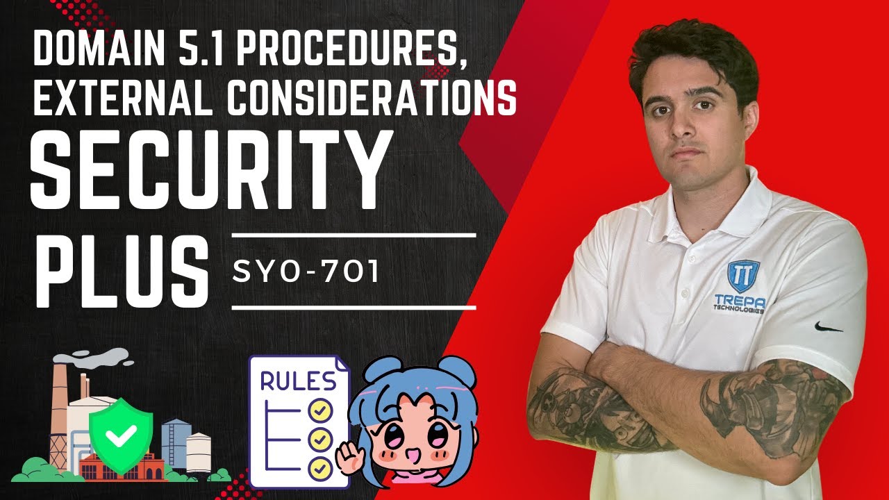 SECURITY PLUS COURSE 2024: Domain 5.1 Procedures & External ...