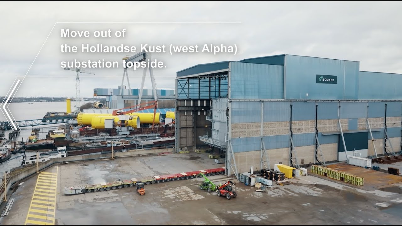 Equans - Move out Hollandse Kust (West Alpha) substation - YouTube