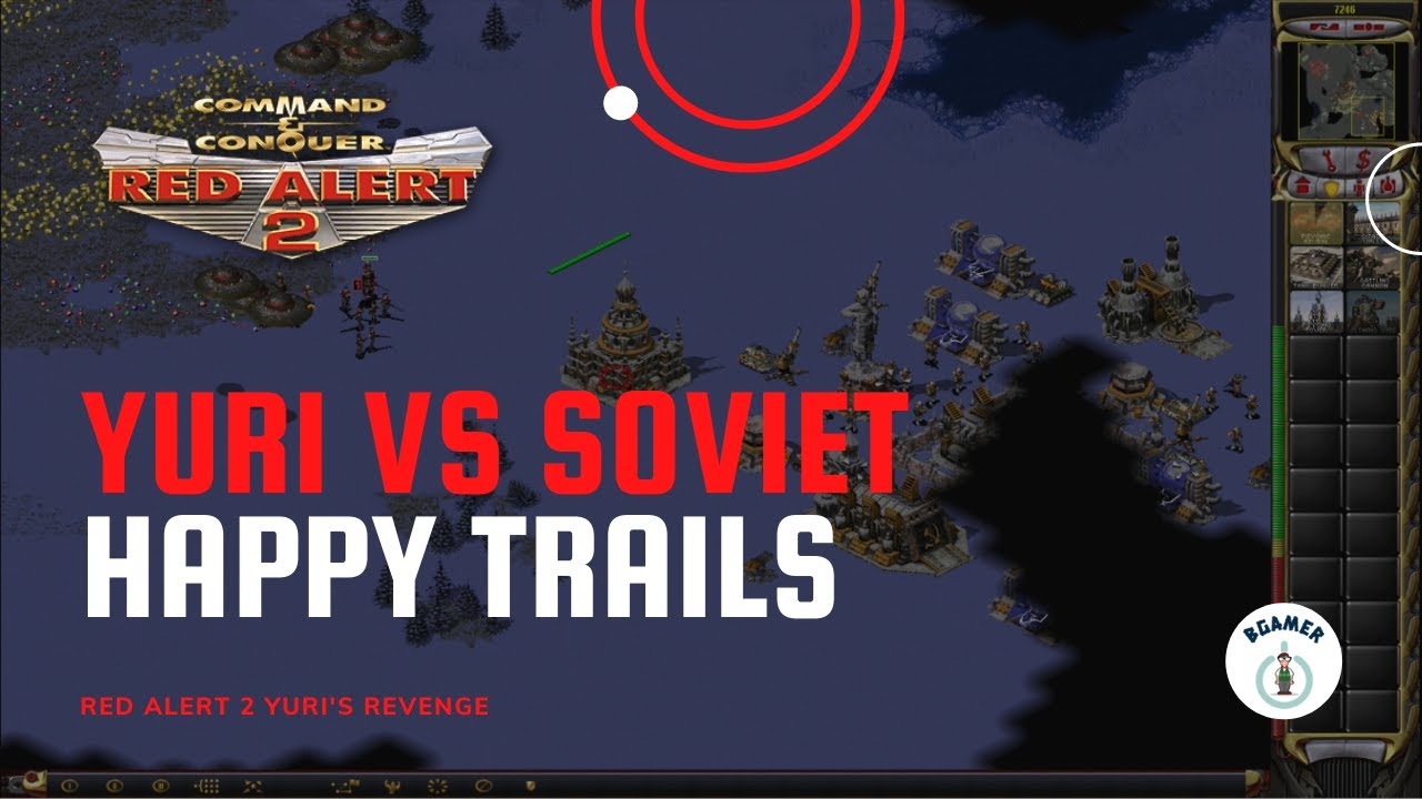 Red Alert 2 Yuri's Revenge - Yuri VS Soviet - Map Happy Trails - YouTube
