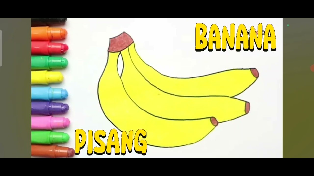 mari mewarnai buah pisang.. "coloring banana simple.." #drawing # ...