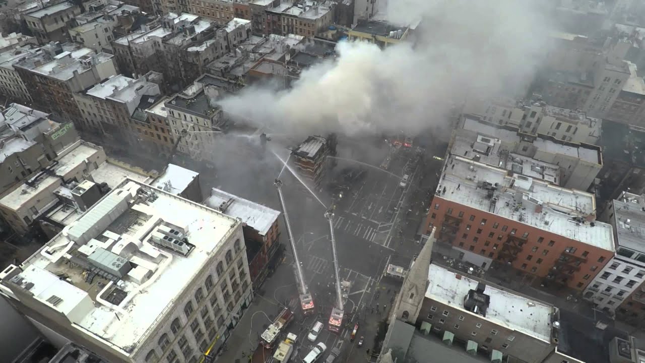 1080p60 NYC East Village building explosion 3-26-15 aftermath - YouTube
