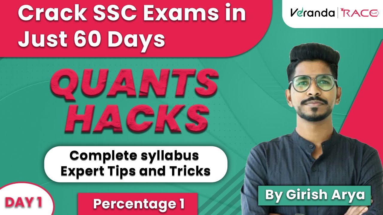 Quants | SSC Exams | 60- Days Challenge | Expert Tips and Tricks | Day ...