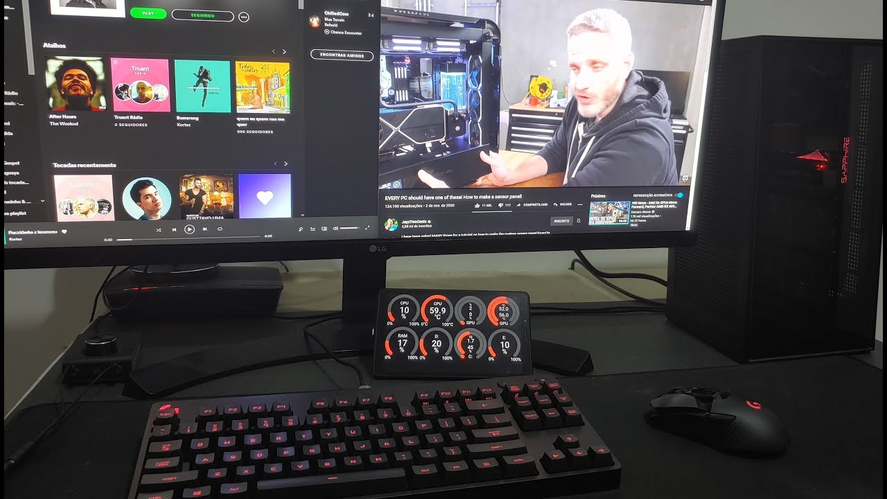 Desk sensor panel - YouTube