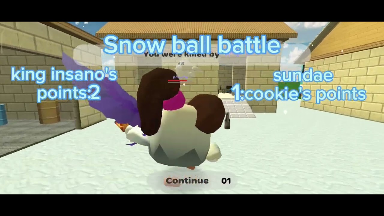 Snow ball battle in chicken gun - YouTube