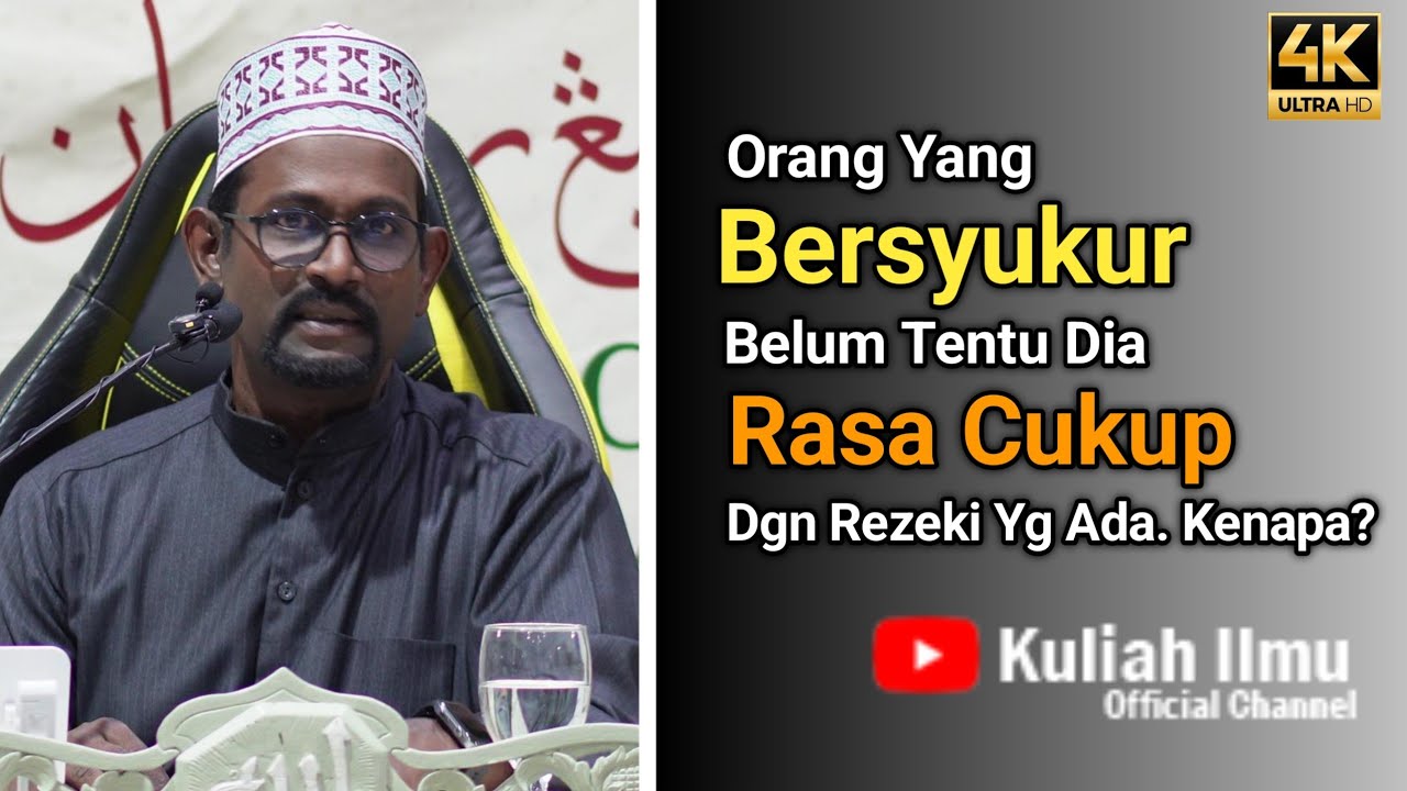 Orang Yang Bersyukur Belum Tentu Rasa Cukup Dengan Rezeki Yang Ada ...