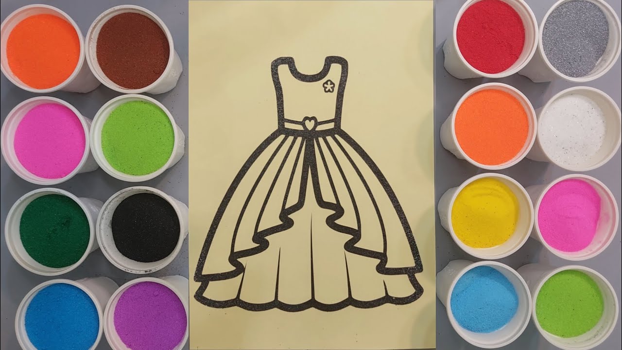 Relaxing Sand Art Dress Design | Satisfying Aesthetic Sand Art ...