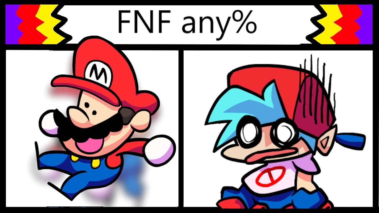 FNF Vs. speedrunner mario // sprint song // FNF mod - YouTube