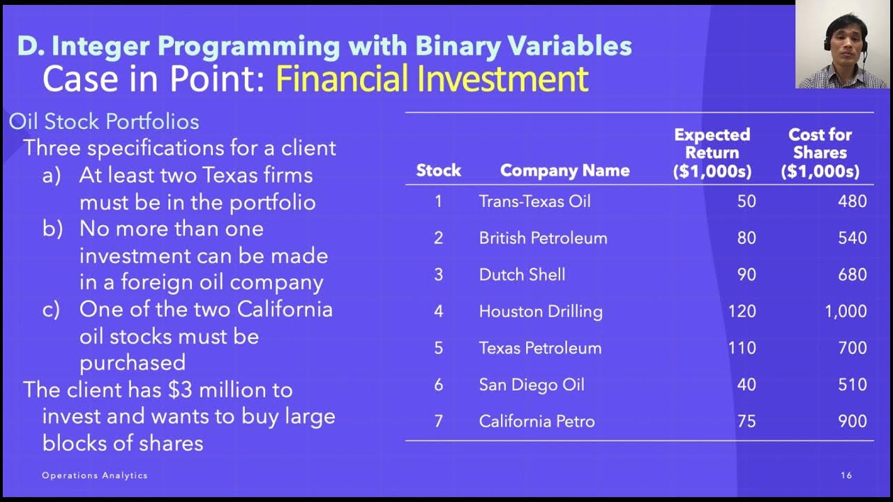 Lecture 05 08 Various Uses of Binary Integer Programming - YouTube
