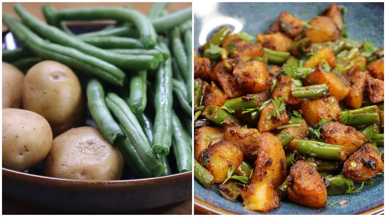 Aloo Beans Fry Recipe | Best side dish for Chapati | Beans Aloo ki ...