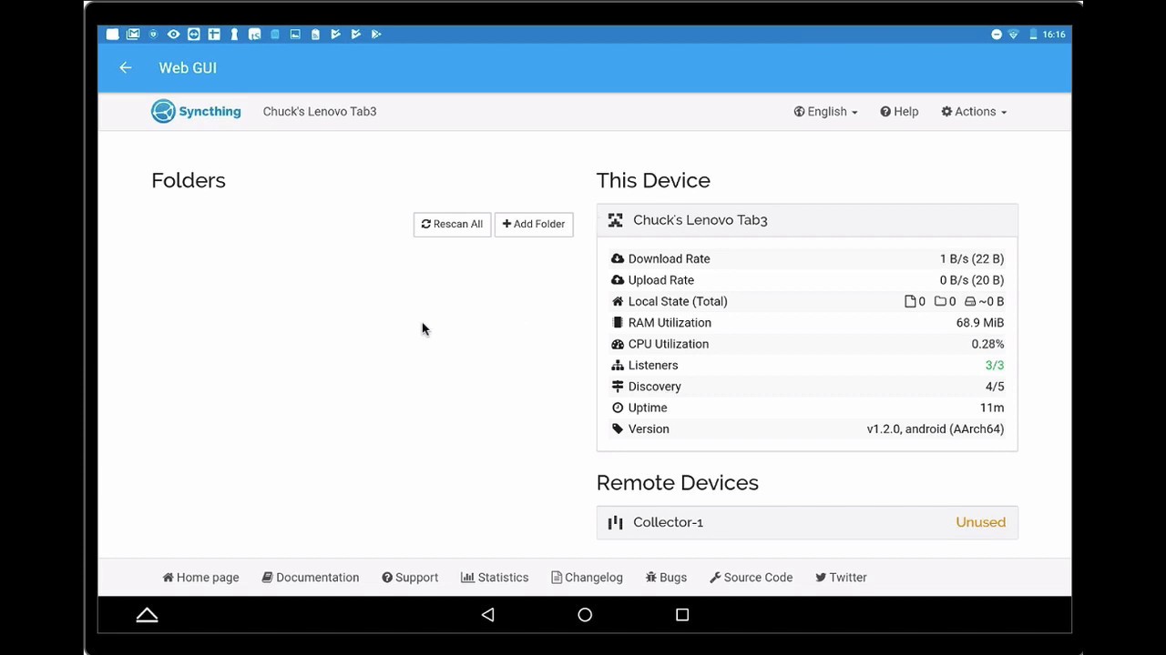 Syncthing video #2 setting up syncthing on Android tablet - YouTube