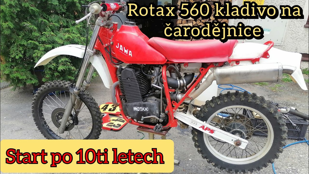Rotax 560 (Jawa replika) real start po 10ti letech. - YouTube