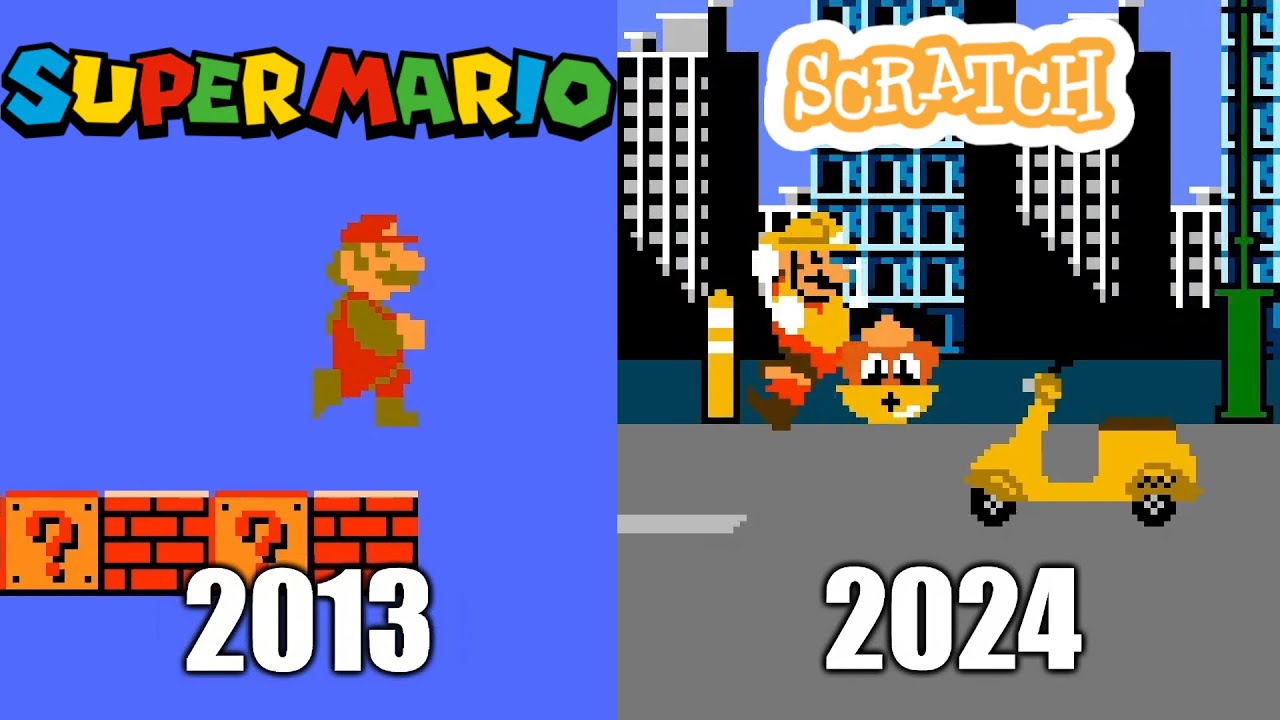 Evolution of a Super Mario engine in Scratch (2013-2024) - YouTube