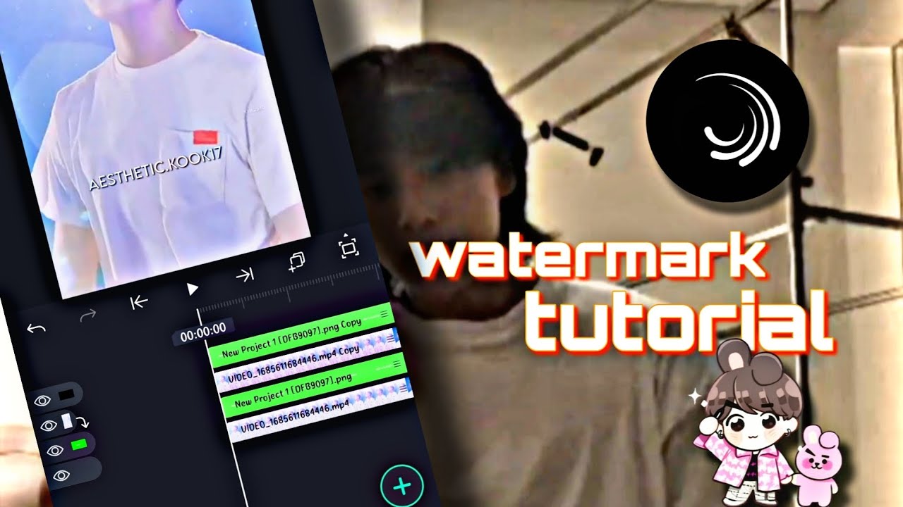 watermark tutorial on alight motion..💜 - YouTube