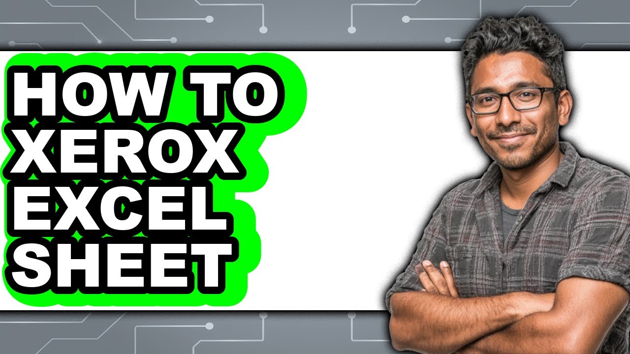 How To Xerox Excel Sheet - Easy Guide - YouTube