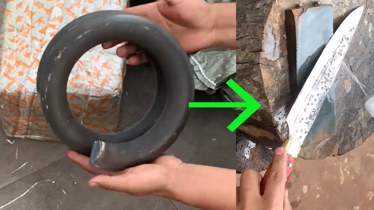 Amazing forging, using waste springs to forge a sharp fruit knife - YouTube