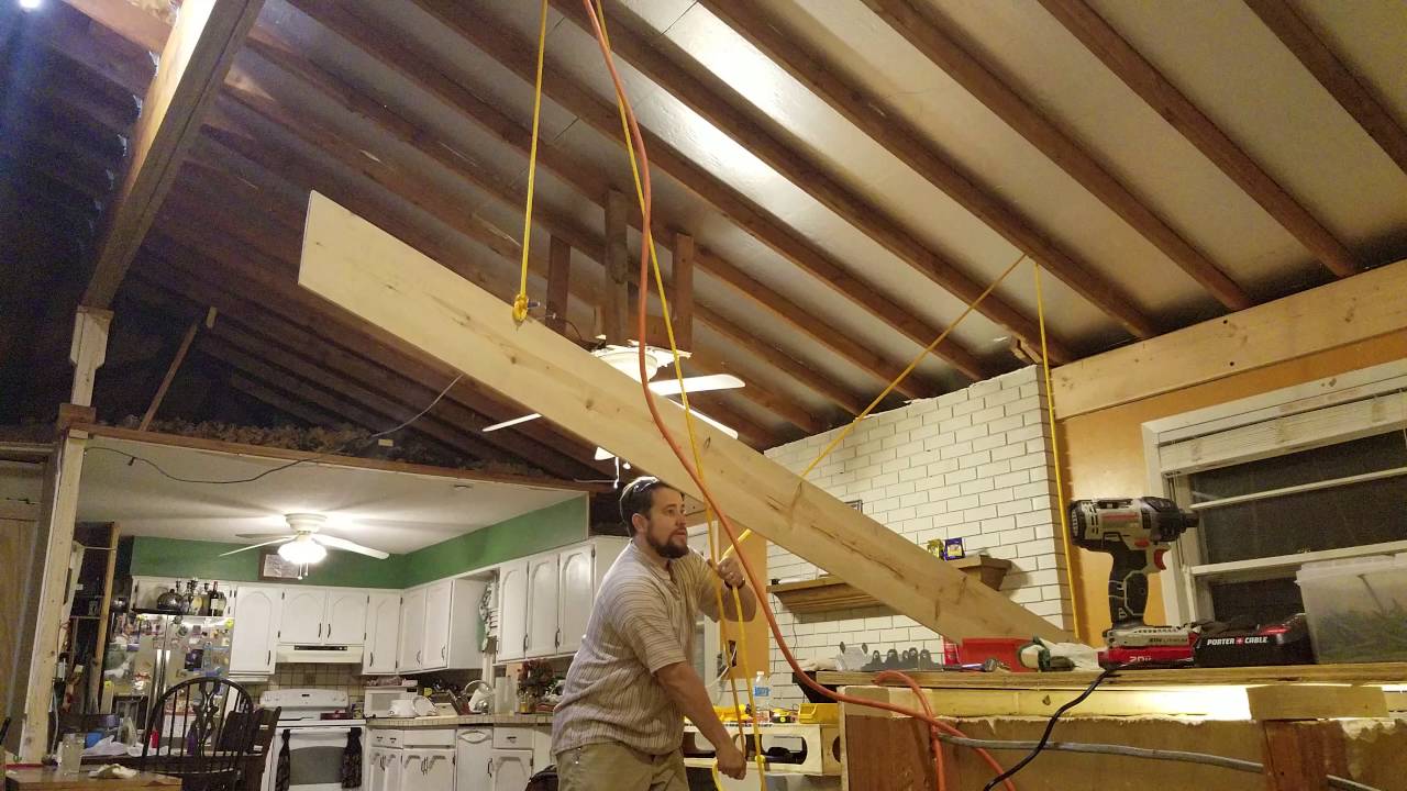 1517 Cathedral Ceiling Conversion - Rafter Raising Rehearsal - YouTube