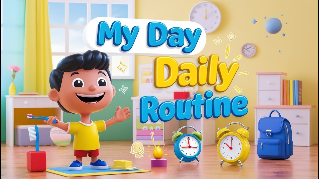 My daily routine - My day - Learn English for kids-Educational videos ...