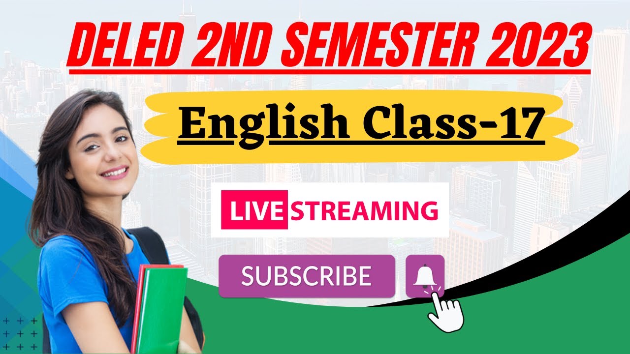 UP DELED 2nd Semester English Class 2023/Deled 2nd Sem English Imp ...