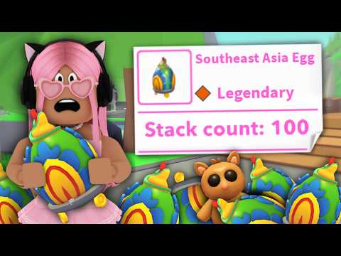 i hatched 100 SOUTHEAST ASIA EGGS in adopt me...