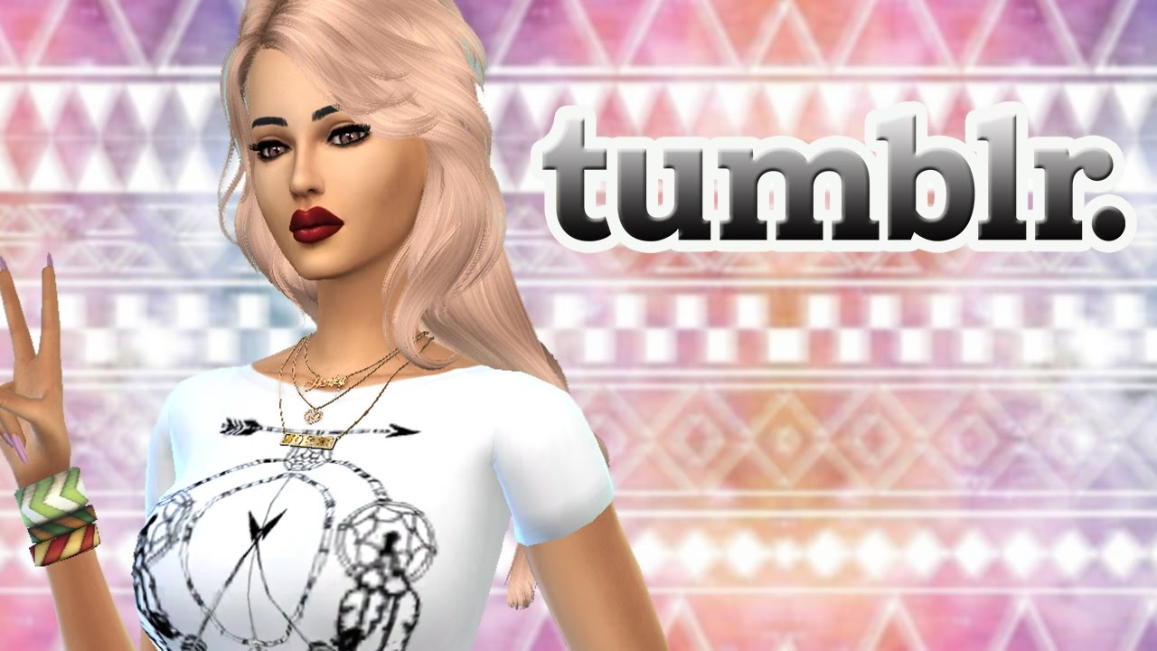 The sims 4 TUMBLR GIRL SIMPLE CREATE A SIM DOWNLOAD - YouTube
