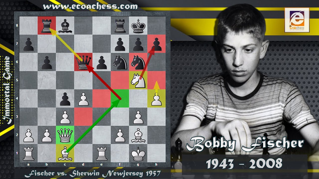 Immortal Games of Chess! Bobby Fischer vs. James Sherwin New Jersey ...