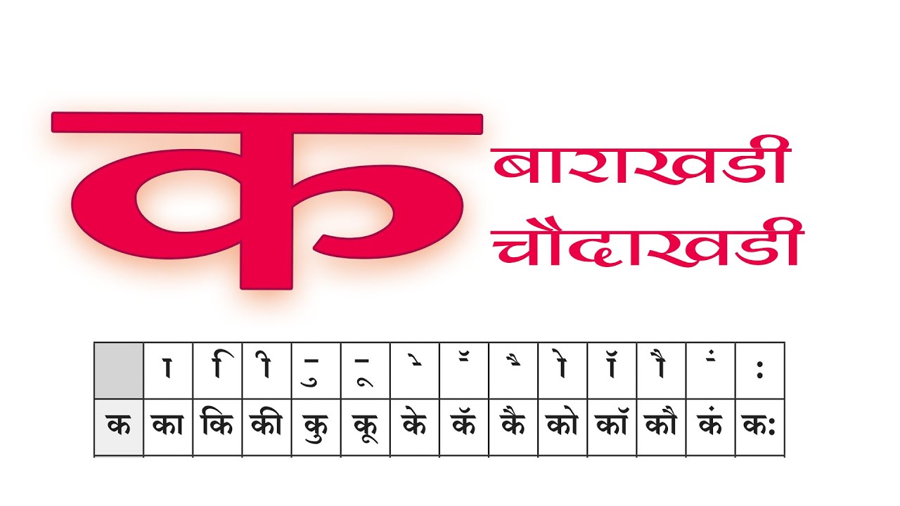 क ची चौदाखडी | क ची बाराखडी | k chi chaudakhadi marathi | k chi ...