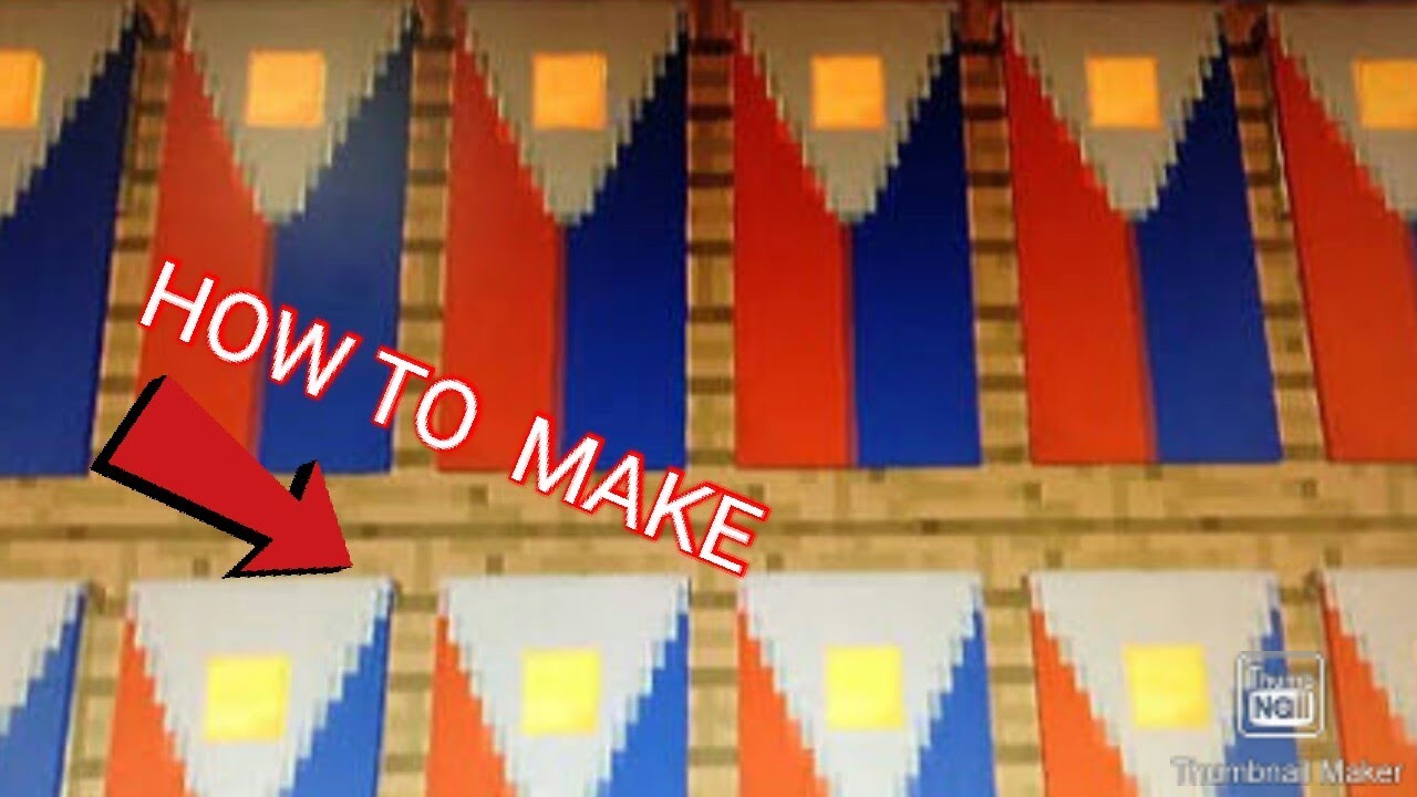 How to make the philippines flag in minecraft - YouTube