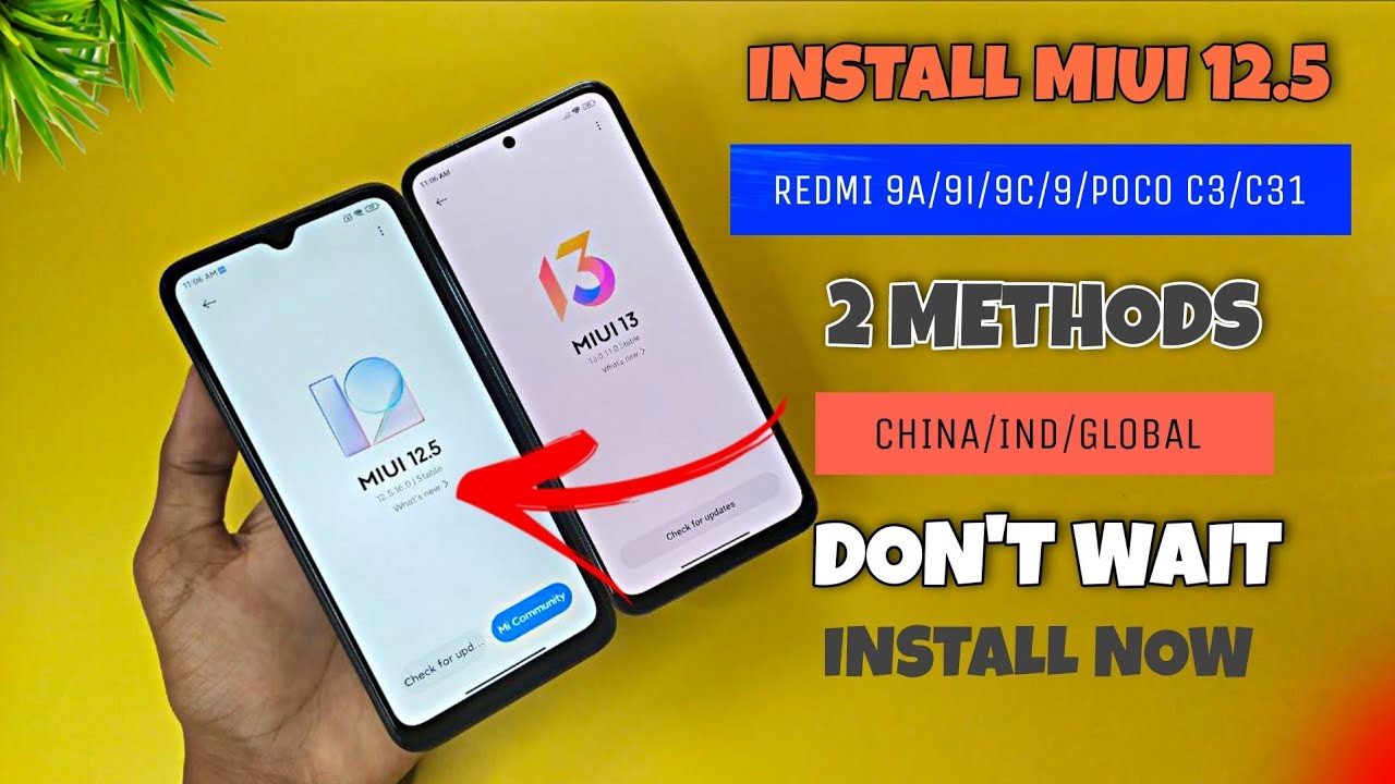 *2 Methods* to install MIUI 12.5 Updates in Redmi 9a/9i/9c/9/poco c3/31 ...