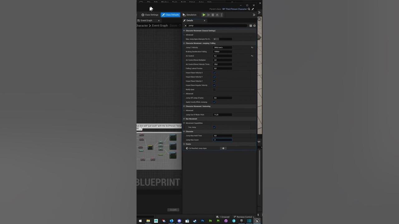 Double Jump (double saut) Unreal Engine 5 - YouTube