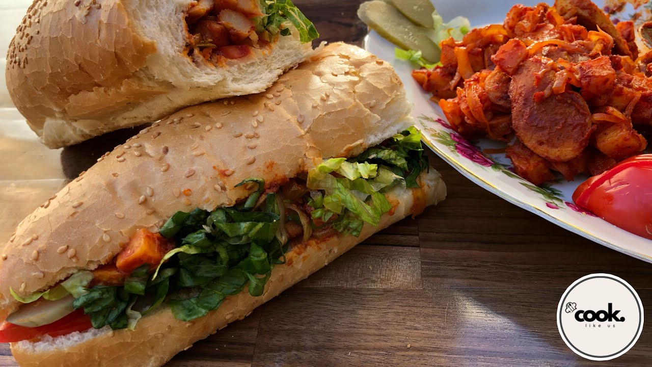 Making a delicious Iranian style sausage sandwich - YouTube