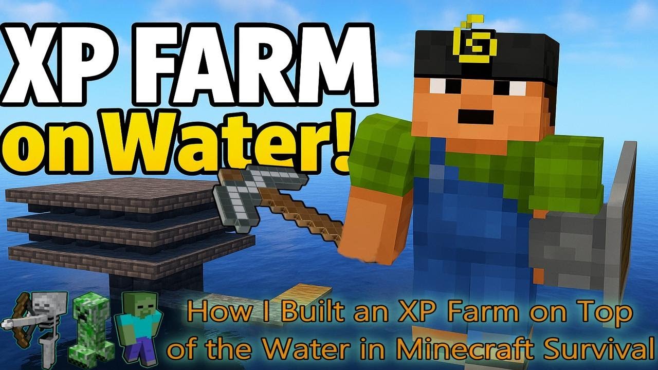 How I Built an XP Farm on Top of the Water in Minecraft Survival - YouTube