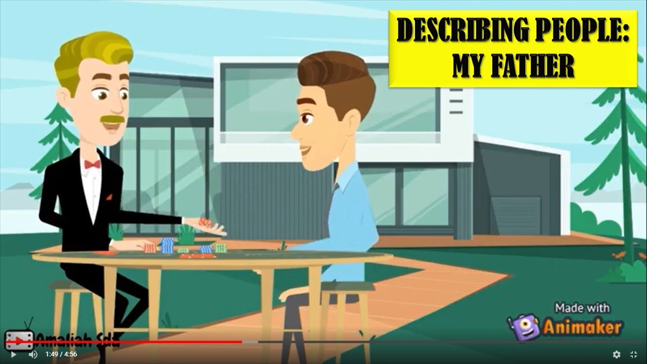 DESCRIBING PEOPLE | MY FATHER | DESCRIPTIVE TEXT - YouTube