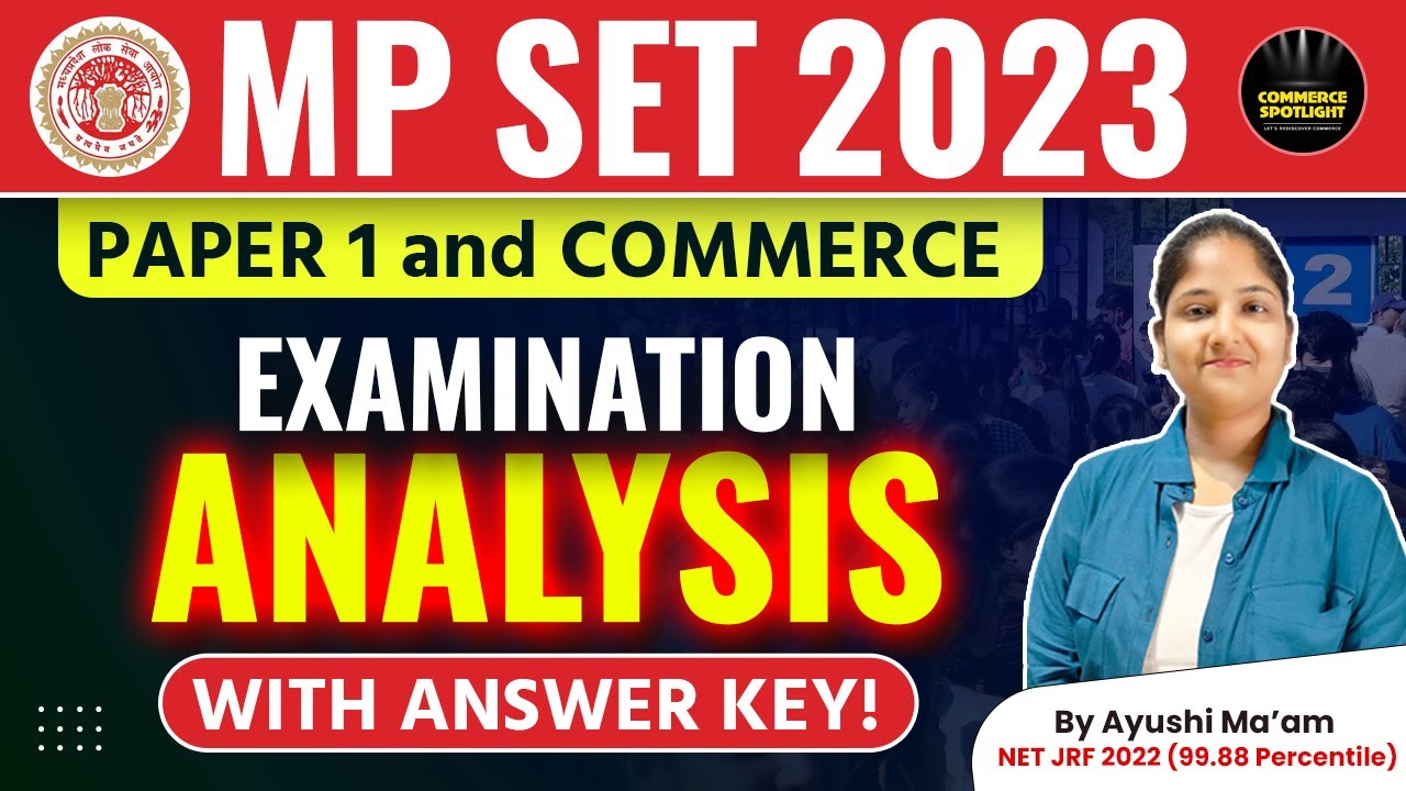MP SET 2023 Exam Analysis | MPSET Paper-1 & Commerce Paper Solution ...