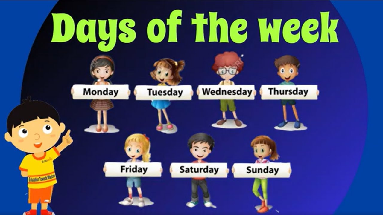 7 Days of the Week Song | Educational Video for Kids - YouTube