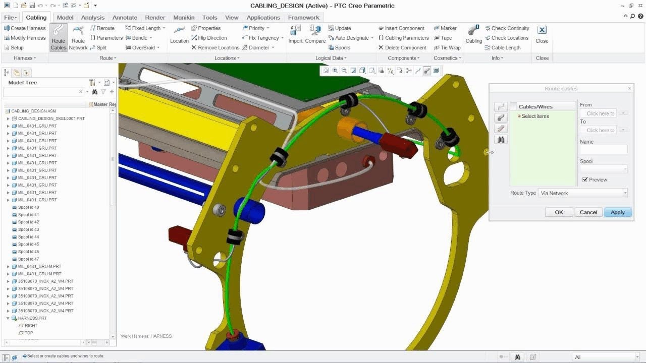 Creo Piping and Cabling Extension - Korean - YouTube