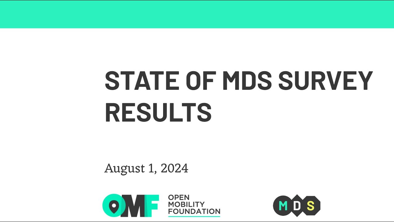OMF MDS WG Meeting - State of MDS Survey Results - 2024-08-01 - YouTube
