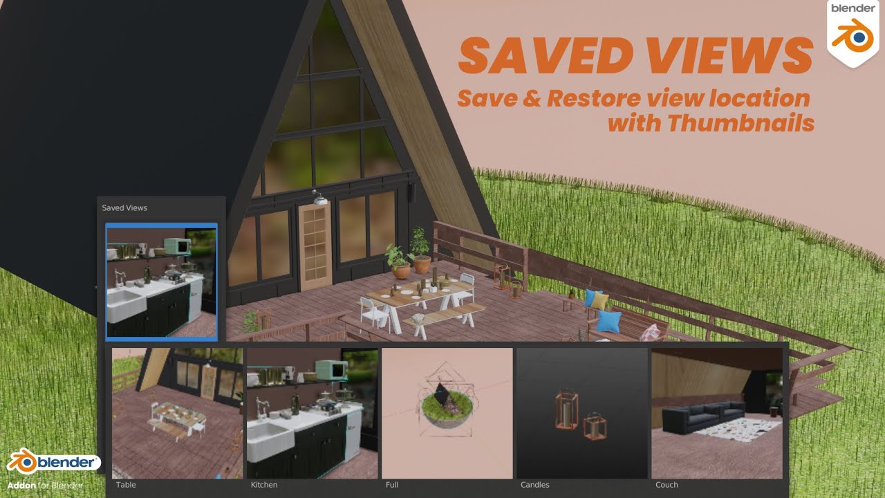 Save Viewport Location in Blender | Saved Views Blender Addon | New Blender Addon - YouTube
