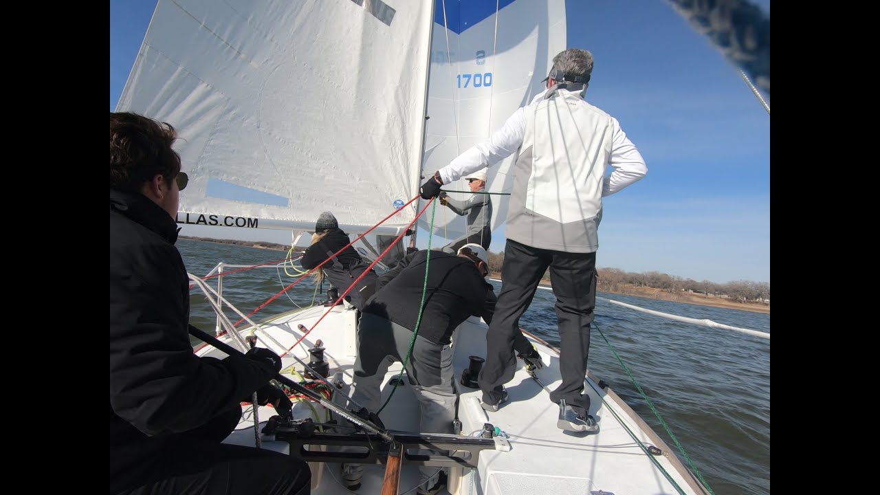 J24 racing school DCYC, Great crew work, tactics, and spinnaker run. 15 ...
