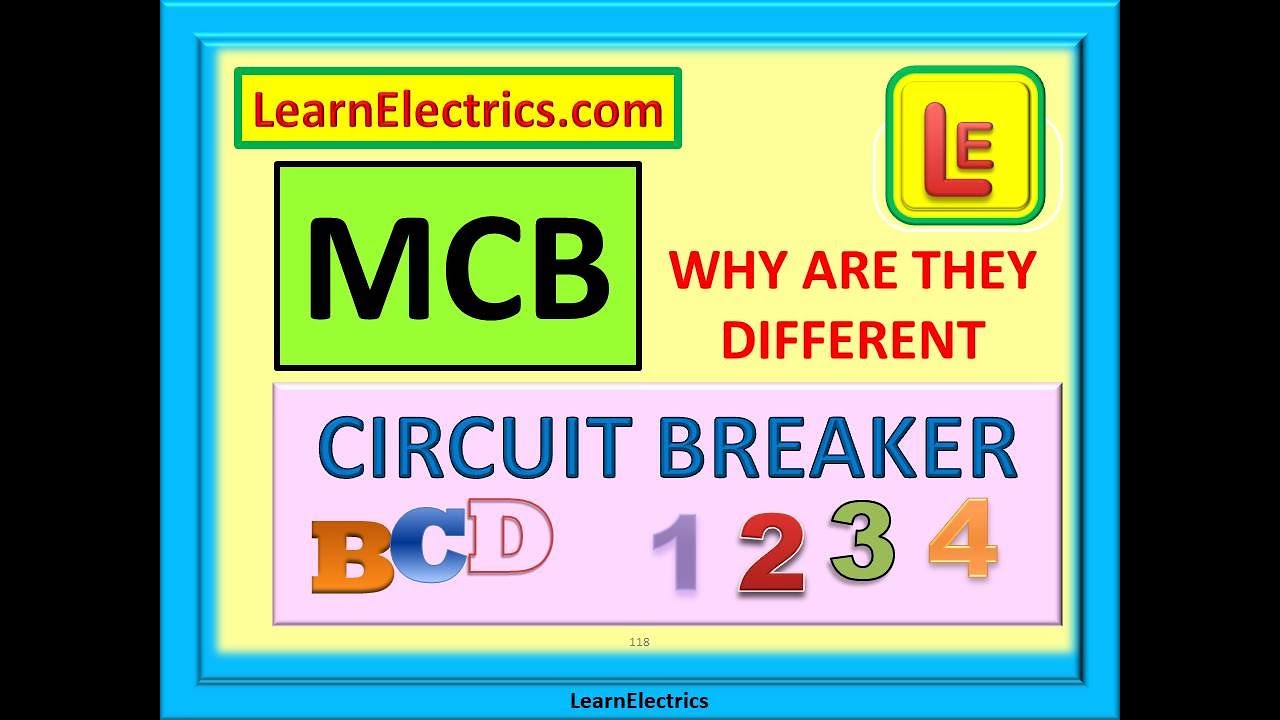 MCB – Circuit Breaker Selection – Types B - C - D and Types 1 - 2 – 3 ...