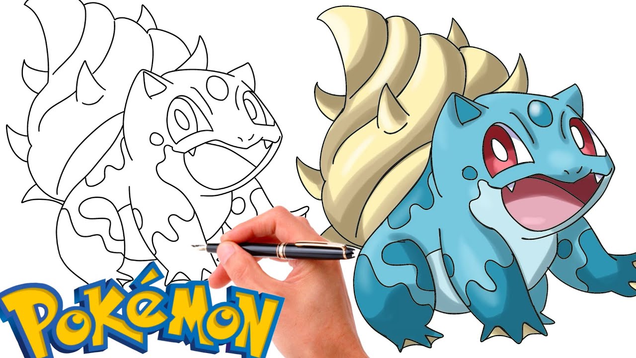 How To Draw Water Type BULBASAUR POKEMON | Type Swap Pokemon - YouTube