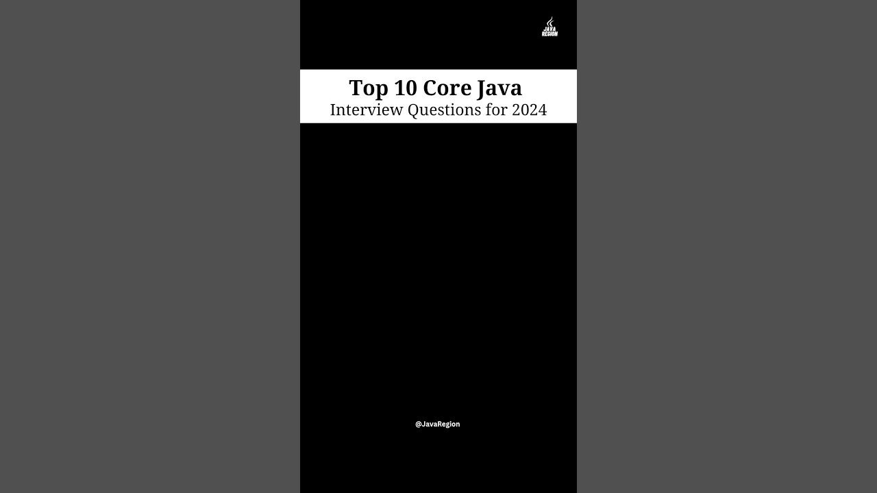 top 10 core java Interview Questions #java #javainterview # ...