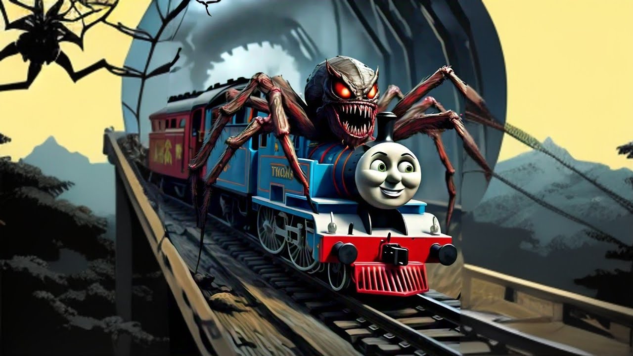 THOMAS TRAIN + SPIDER |🕷️cursed Thomas train | scary Thomas scary ...