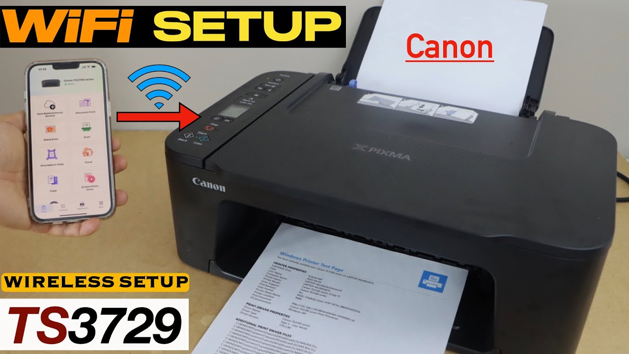 Canon Pixma TS3729 WiFi Setup, Wireless Setup for Wireless Printing ...